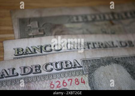 Cuban pesos bills macro photo Stock Photo - Alamy