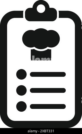 Simple icon of a clipboard displaying a restaurant menu, perfect for ...