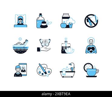 Pillow icons set 9 color collection Stock Vector Image & Art - Alamy
