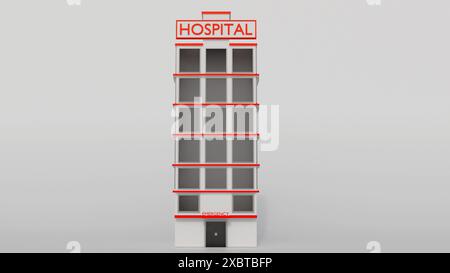 Hospital Building Isolated Stock Photo - Alamy