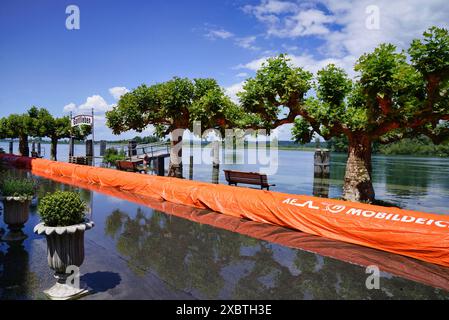 Bodensee, Hochwasser in Gottlieben, Schweiz *** Lake Constance, flood ...