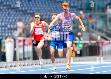 Alastair Chalmers of Great Britain during the Men’s 400m Hurdles heat 5 ...
