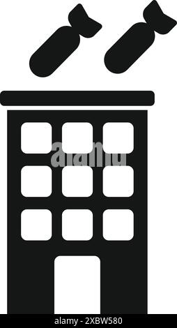 Falling atomic bomb in the sky with clouds. Falling bomb 3D vector ...