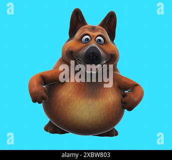 Fun 3D cartoon dog clapping Stock Photo - Alamy
