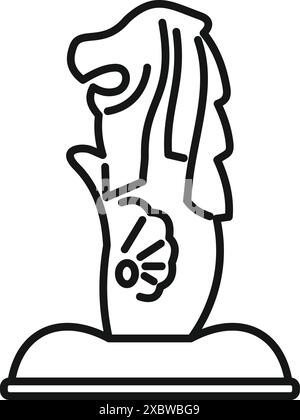 Sketch Singapore Merlion Landmark Doodle Outline Vector Drawing Stock ...