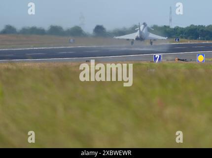 Jagel, Germany. 11th June, 2024. A Swiss Air Force F-18 fighter jet ...