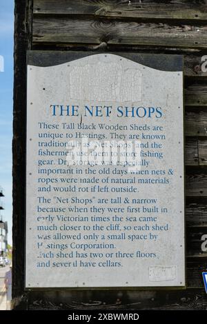 The Net Shops, Victorian Fishing Net Drying sheds on the seafront Stock ...