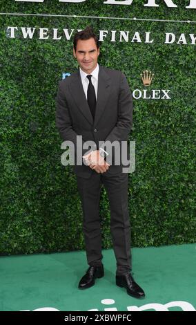 Roger Federer attends the "Federer: Twelve Final Days" premiere during ...