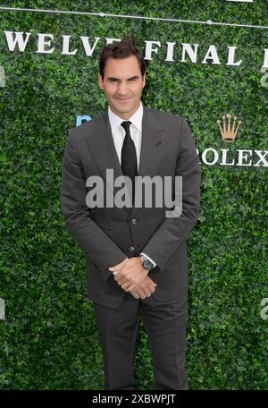 Roger Federer attends Federer: Twelve Final Days at the Odeon Luxe ...