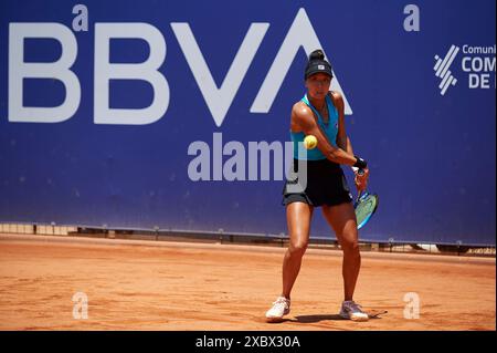 Ann Li of the USA in action against Olivia Gadecki of Australia during ...