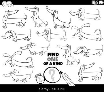Dachshund Coloring Page Design, Dog Color Designs Stock Vector Image ...