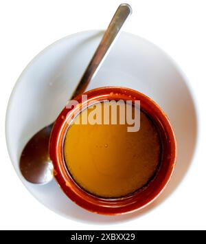 Clay pot contains fermented milk curd with honey Stock Photo - Alamy