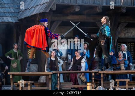 Ralswiek, Germany. 13th June, 2024. Moritz Stephan as Klaus Störtebeker ...