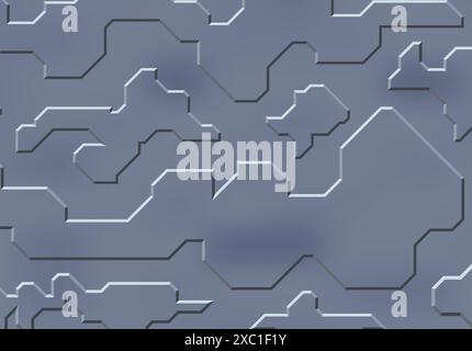 Background with metallic panels texture, wires and circuit. Spaceship ...