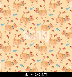 Cartoon toys animals seamless fluffy bears pattern for wrapping paper ...