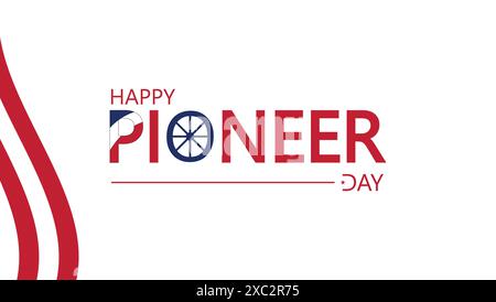 Celebrate Pioneer Day with These Stunning Poster Design Stock Vector ...