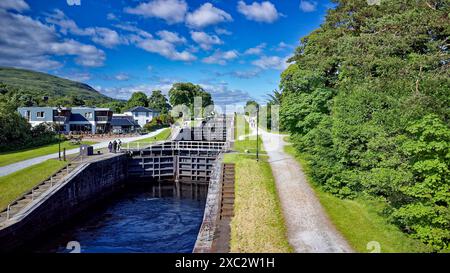 Neptune's Staircase staircase lock comprising eight locks on the ...