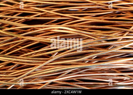 Background made of copper wires. Copper for recycling Stock Photo - Alamy