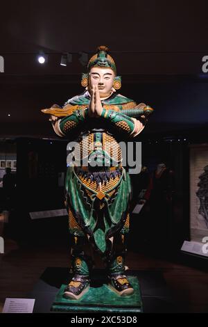 The stoneware statue of Weituo,a guardian of Buddhist faith and ...