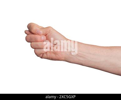 Fig sign, thumb gesture arm, hand symbol signal finger background. Hold ...