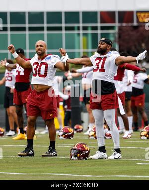 Washington Commanders running back Jeremy McNichols (31) performing ...
