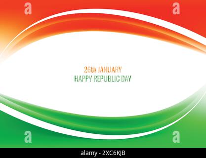 Beautiful tricolor indian flag wave theme card design Stock Vector ...
