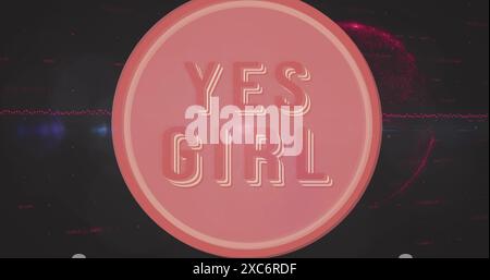 Yes circle text Stock Photo - Alamy