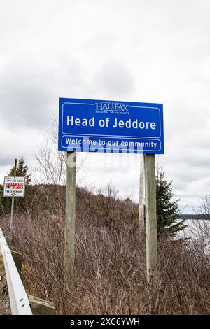 Welcome to Head of Jeddore sign on highway 7 in Nova Scotia, Canada ...