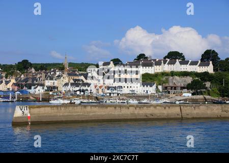 Treboul district with marina, Douarnenez, Finistere Penn ar Bed ...