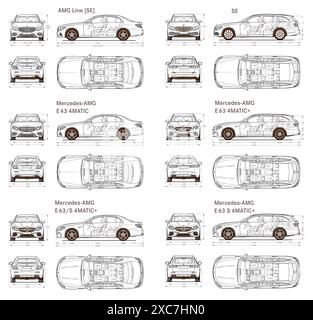 2017 Mercedes-Benz S Class car blueprint Stock Vector Image & Art - Alamy
