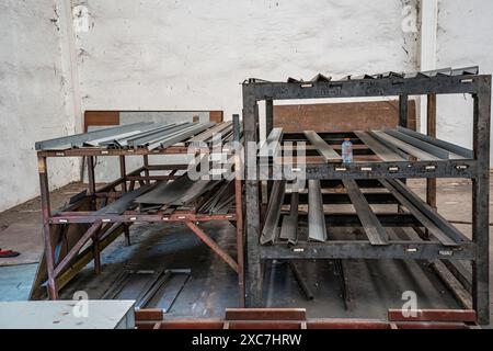 Division of equipment and small industrial tools in the factory Stock ...