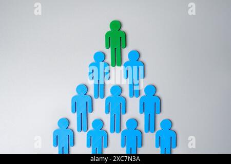 Group of human figure. Pyramid scheme, hierarchy, leadership concept ...