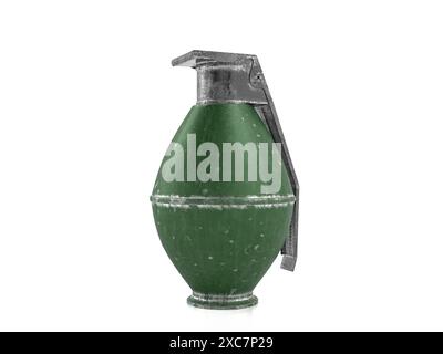 Grenade on a white background. 3d illustration Stock Photo - Alamy