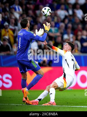 Scotland goalkeeper Angus Gunn saves from Morocco's Achraf Hakimi ...