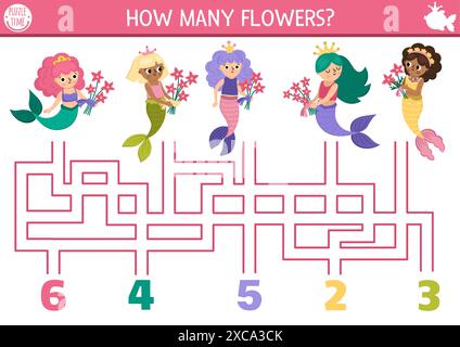 Under the sea geometrical maze for kids. Ocean preschool printable ...