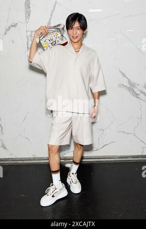 Ren Meguro attends FENDI Spring-Summer 2026 runway during Milan Fashion Week on September 2025 ...
