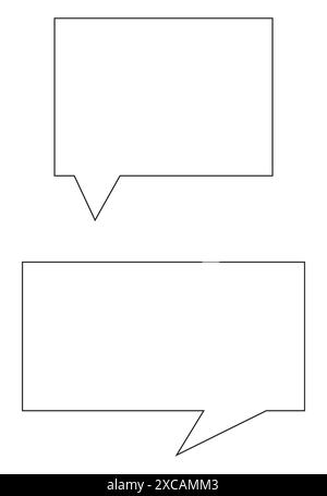 Two different speech bubbles isolated on white, illustration Stock ...
