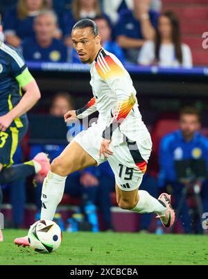 Leroy Sane #19 of Germany drives the ball forward during the 2026 FIFA ...