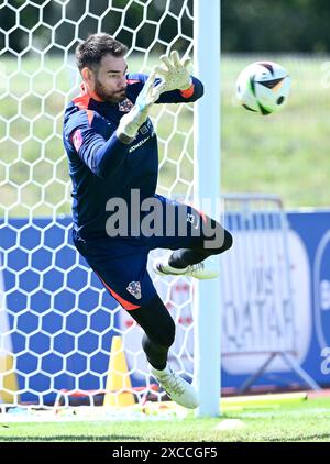 Croatia Goalkeeper Ivica Ivusic is pictured during a training session ...