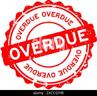 overdue red round stamp Stock Vector Image & Art - Alamy