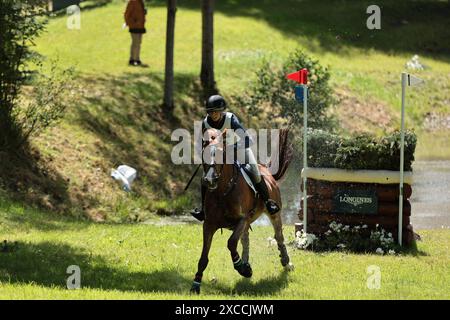 Noémi Viola Doerfer of Hungary with Piltown Harry during the dressage ...