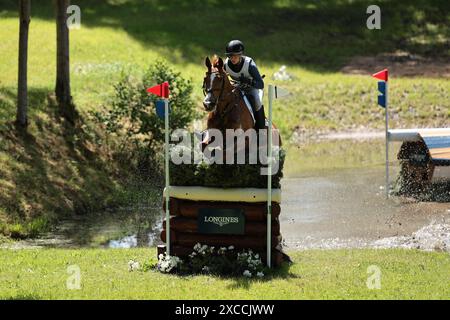 Noémi Viola Doerfer of Hungary with Piltown Harry during the dressage ...