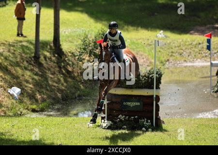 Noémi Viola Doerfer of Hungary with Piltown Harry during the dressage ...