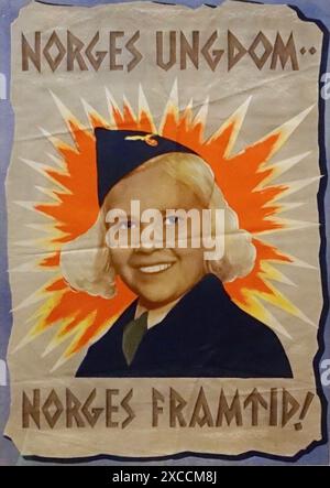 A Norwegian propaganda and recruitment poster for Norges Ungdom. This ...