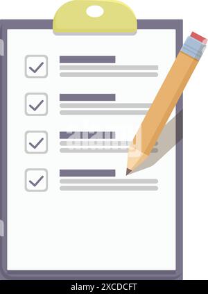 Clipboard with check marks indicating completed tasks on a white background. Clipboard showing ...