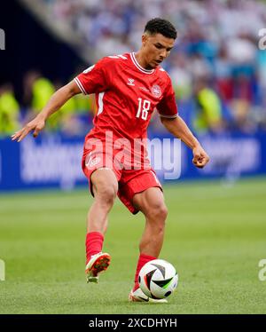 Denmark’s Alexander Bah during the UEFA Euro 2024 match at the ...
