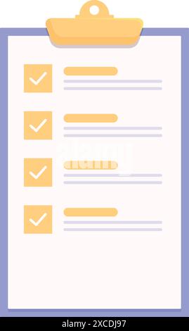Clipboard is showing a checklist with check marks, representing task management, productivity ...