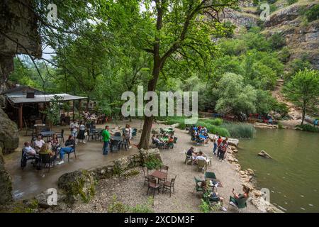 Mirusha, Kosovo - July 1. 2023: Tourists watching the Mirusha ...