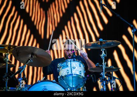 American metalcore band, Beartooth, performing at the Rock Im Park ...