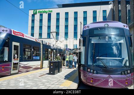 Blackpool trams return to the town centre after over 60 years.The new ...